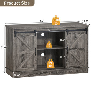 Gracie Oaks Farmhouse Aquarium Stand For 55-75 Gallon Fish Tanks ...