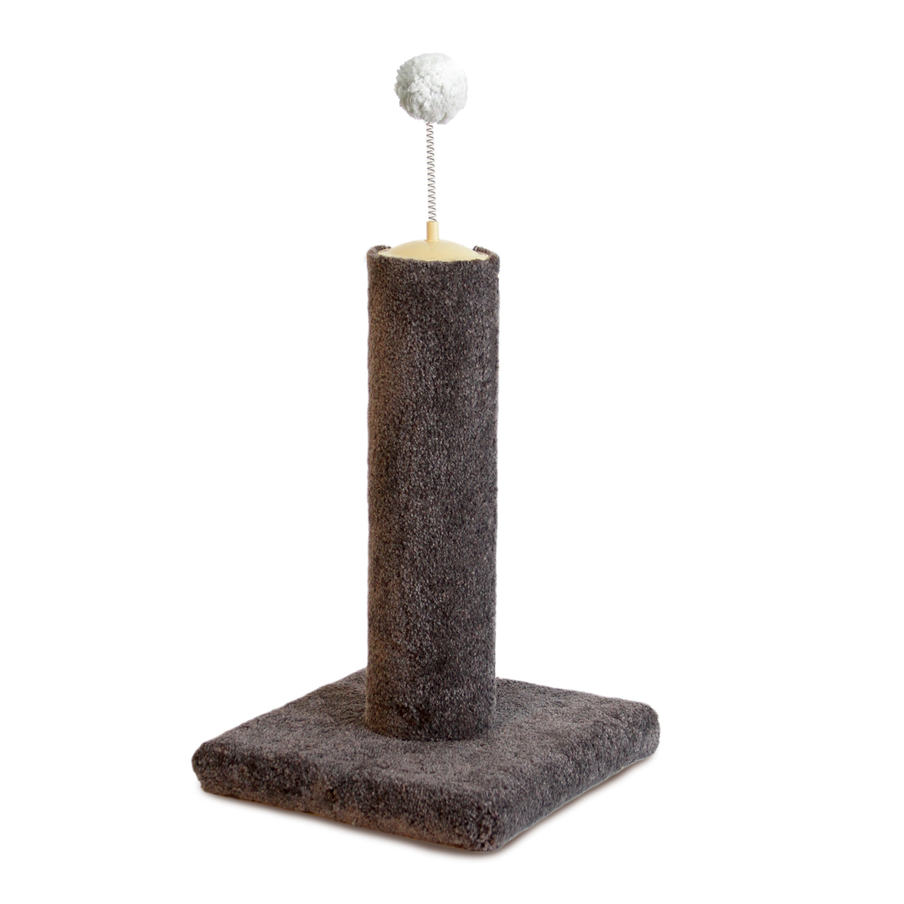 Classy Kitty KD Carpeted Cat Post With Toy, 10.5" L X 10.5" W X 17" H ...