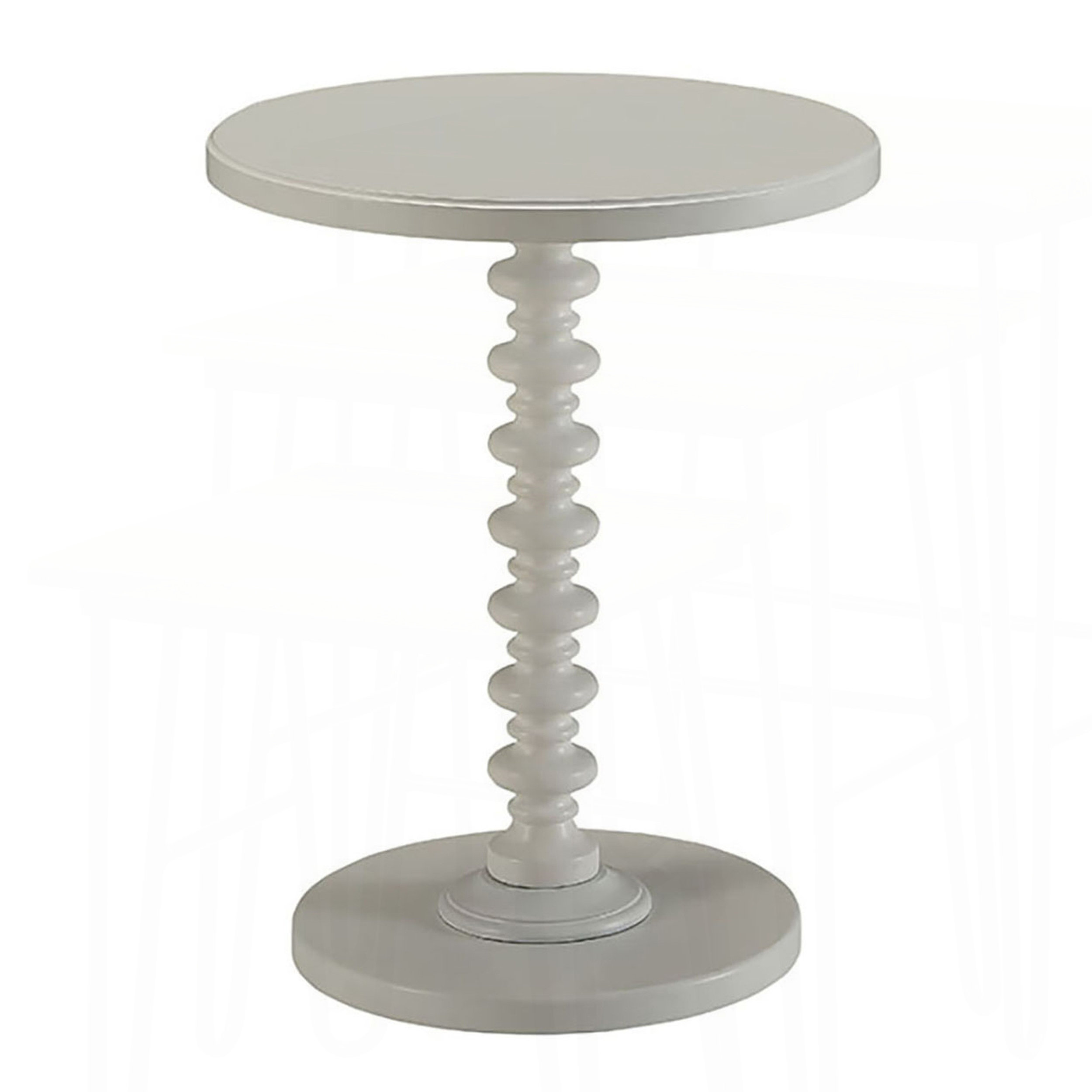 Dakota Fields White Round Wooden Side Table | Wayfair