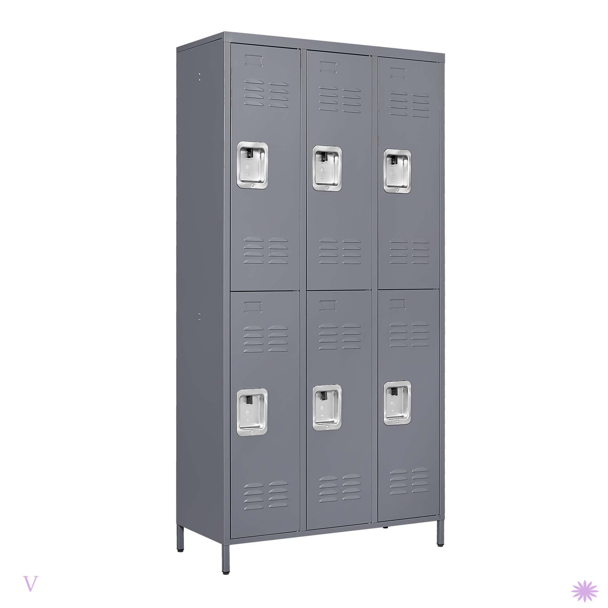 17 Stories 6 Door Metal Lockers With Lock,Storage Locker Cabinet For ...