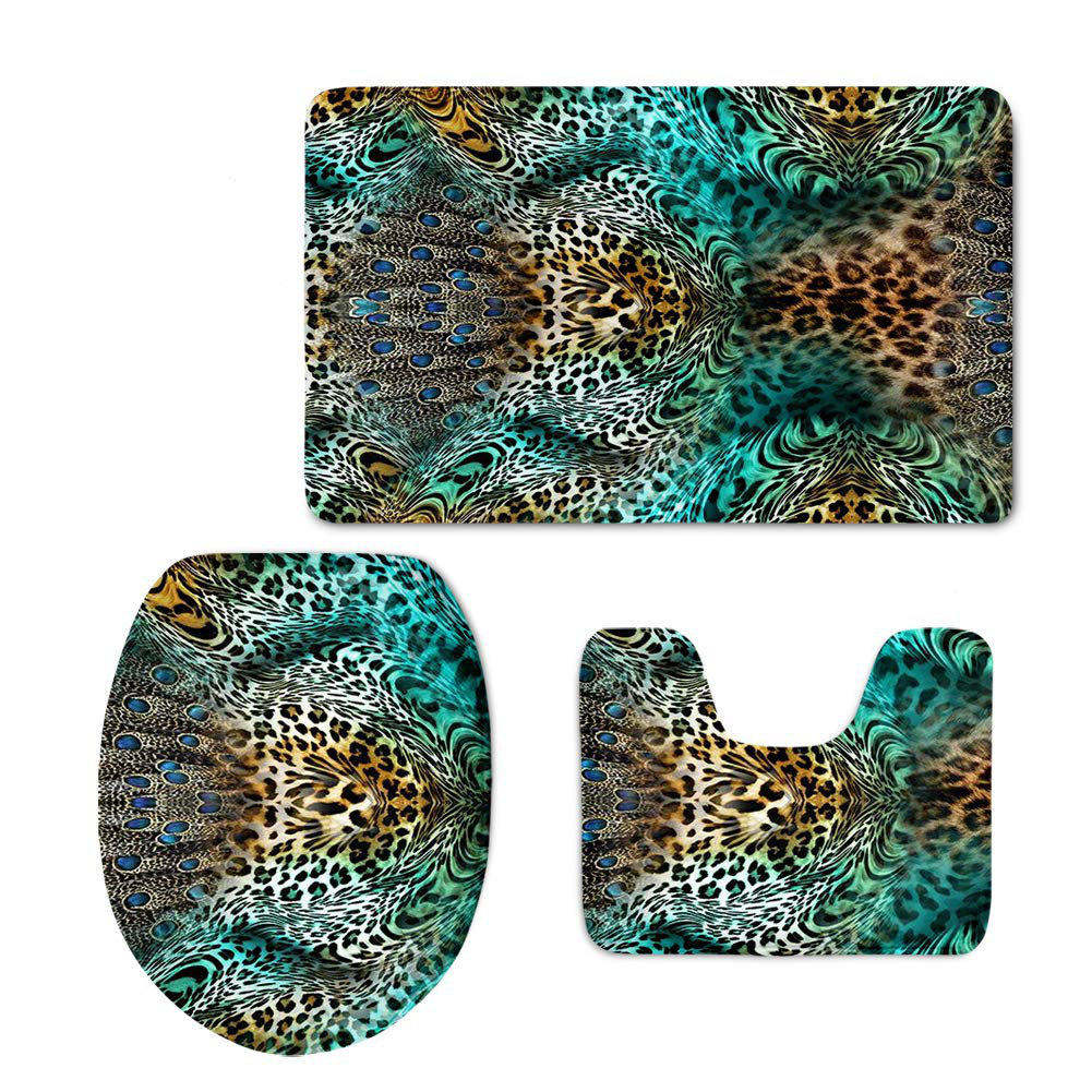 BRBCA Wild Elegance 3-Piece Bath Rug Set: Animal Print Bathroom Rugs ...