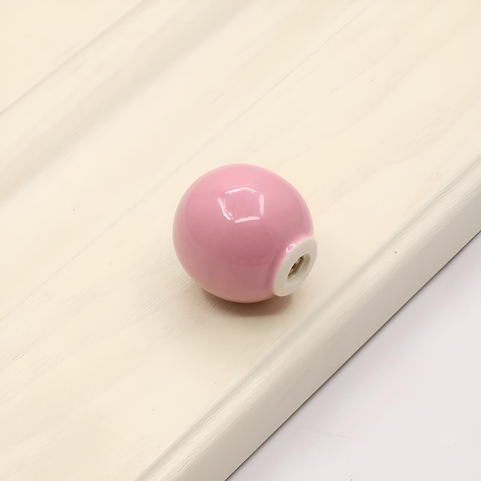 Infinitee Green Colorful Ceramic Cabinet Door Handle, Round Single Hole ...