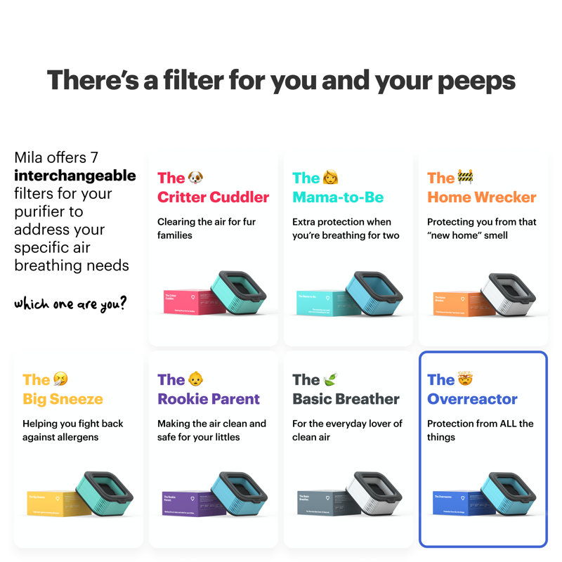 Mila Air Purifier with Overreactor Filter for Heavy Pollution & Reviews ...