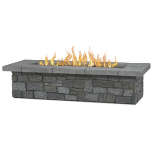 Real Flame SEDONA Rectangle Concrete Propane or Natural Gas Fire Pit ...