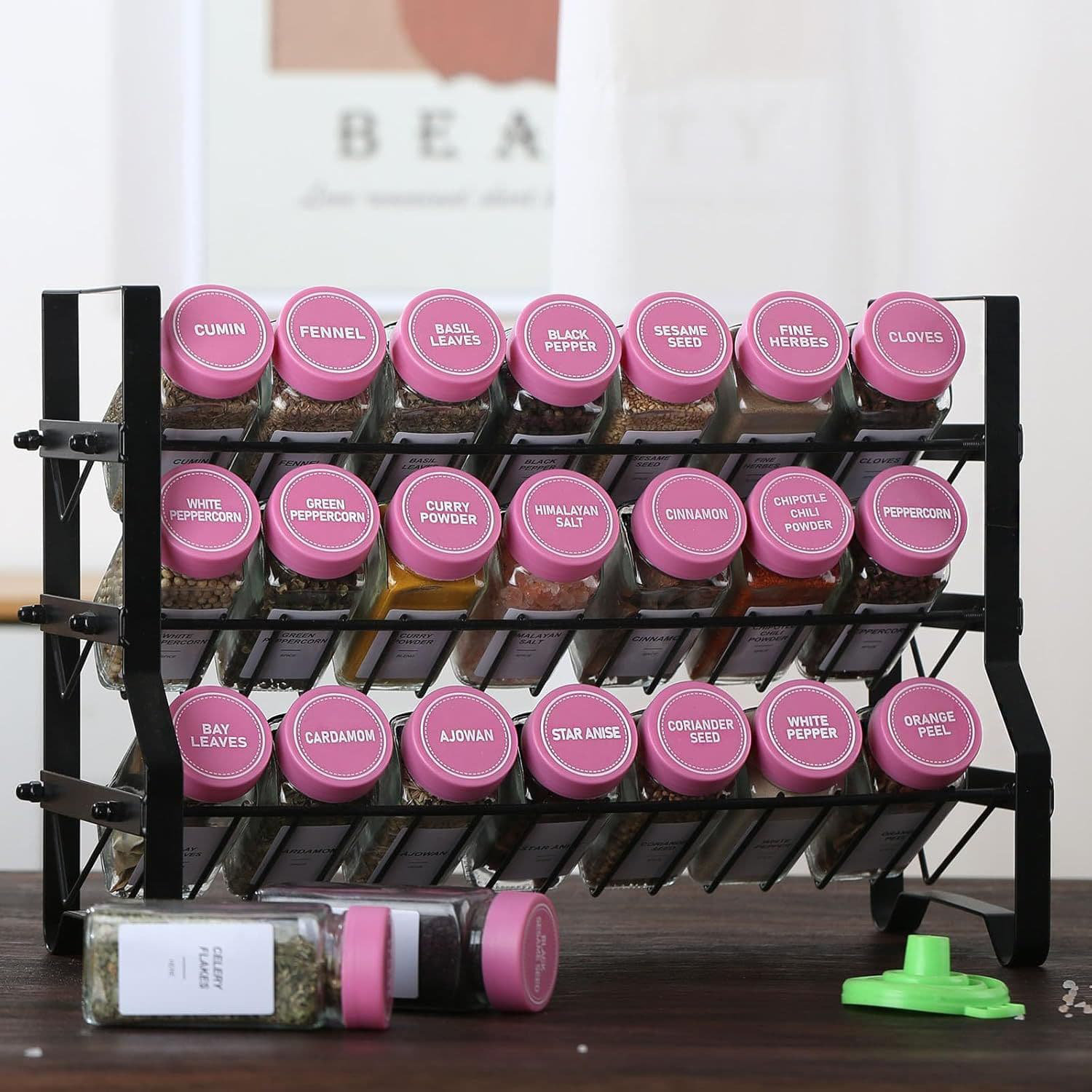 Mint Pantry® 48 4-oz Glass Spice Jars with Labels | Wayfair