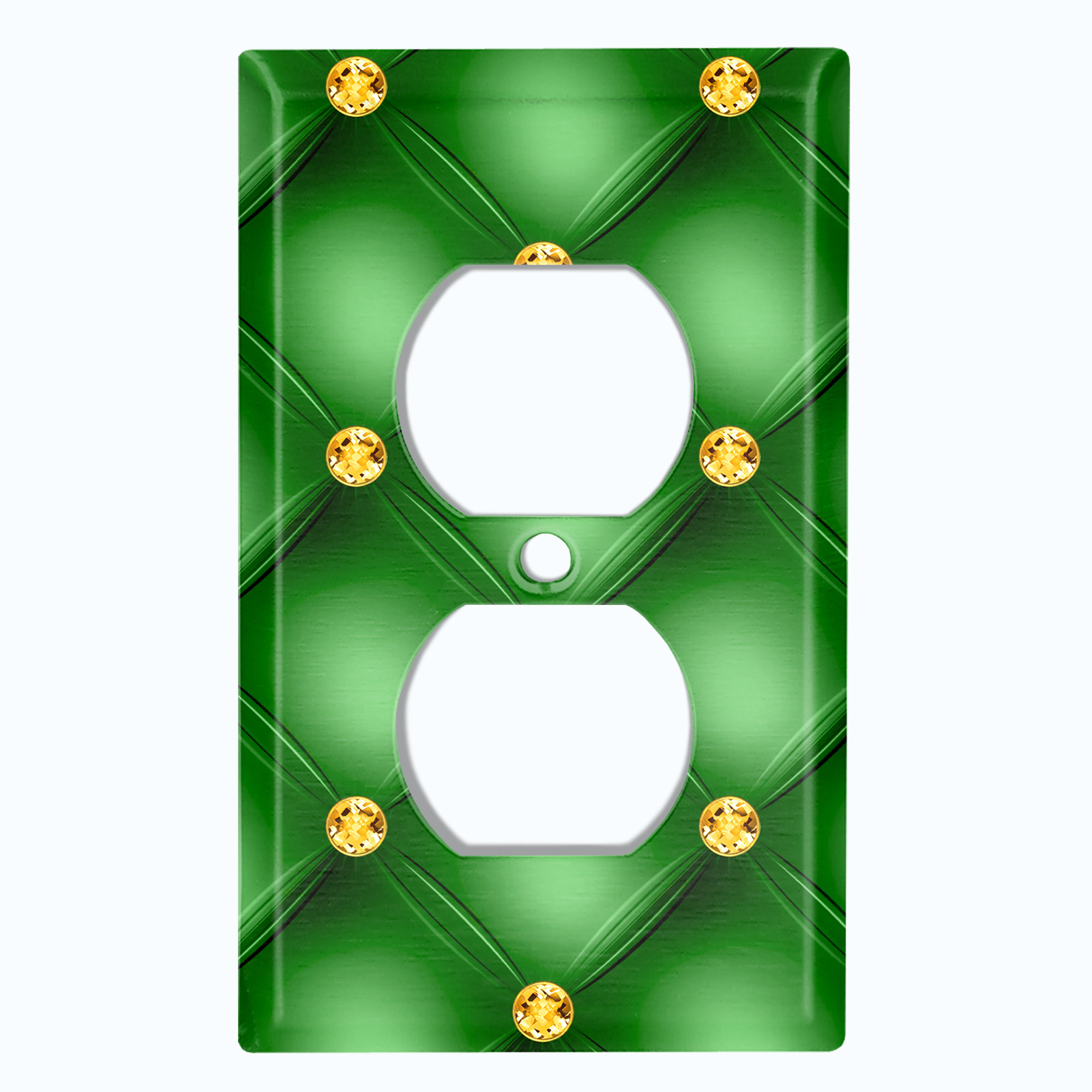 WorldAcc Metal Light Switch Plate Outlet Cover (Tufted Yellow Diamond ...