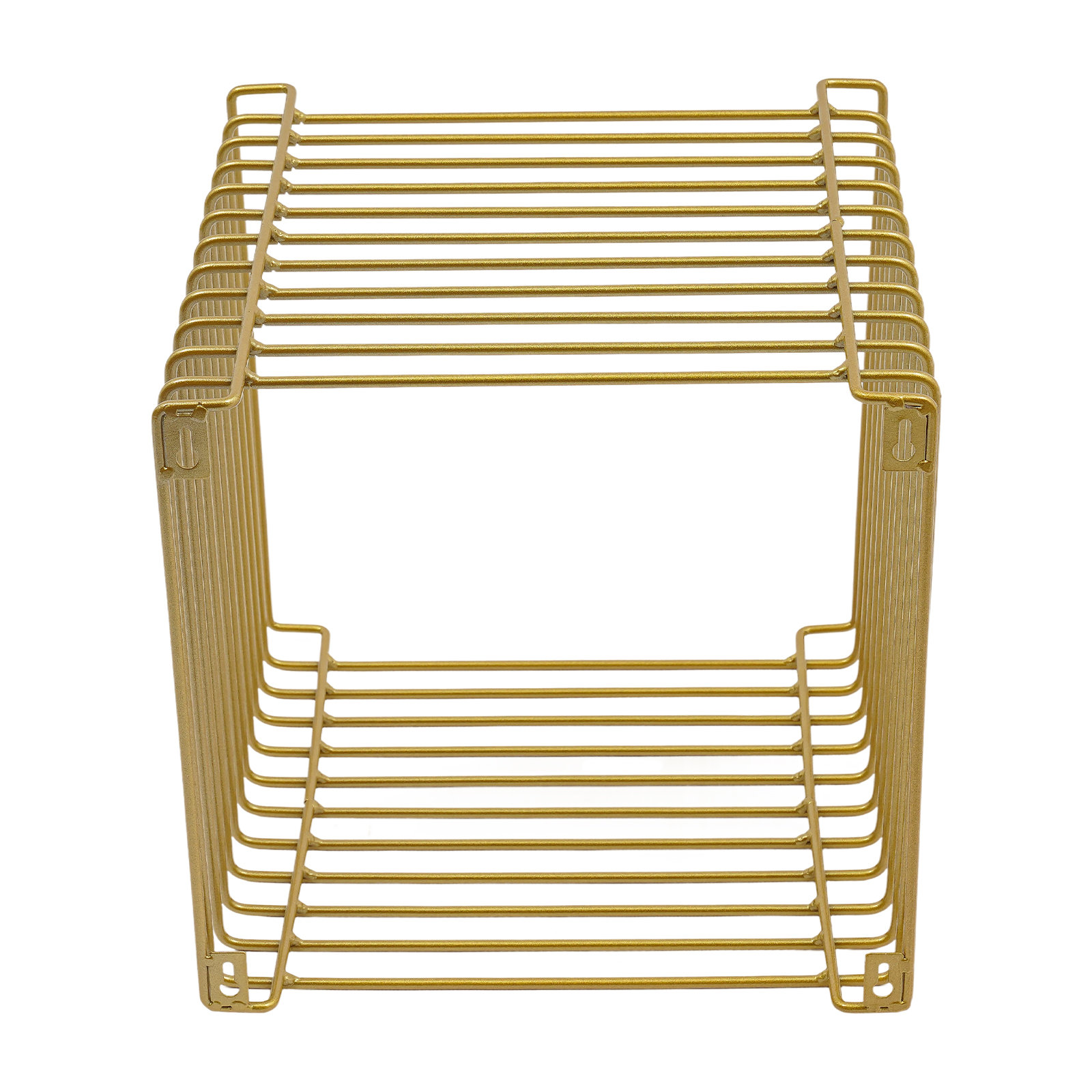Wrought Studio™ Side Table, Square Geometry Side Table, Linear Metal ...