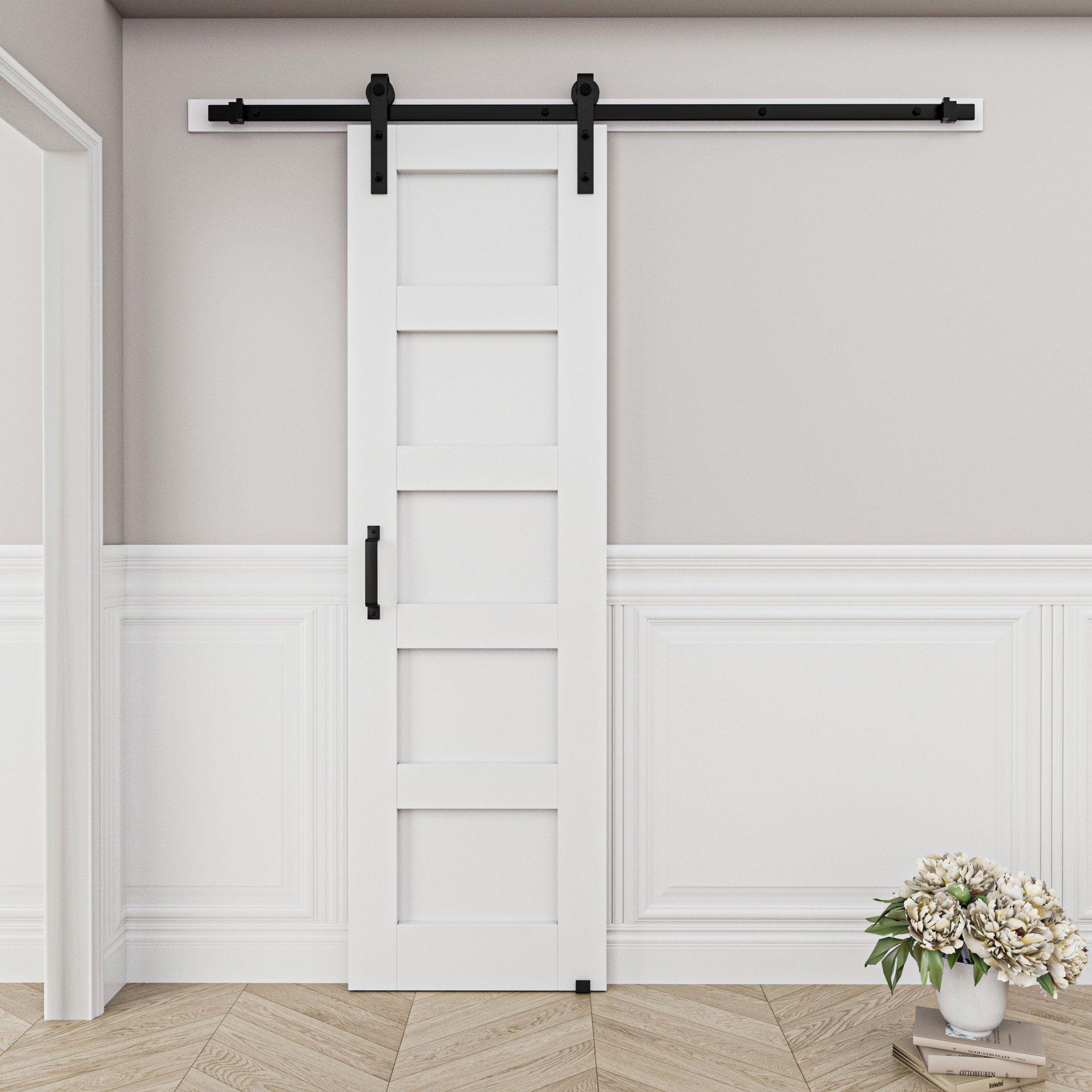 Home Worthy 5-Lite Solid Manufactured Wood with Installation Hardware ...