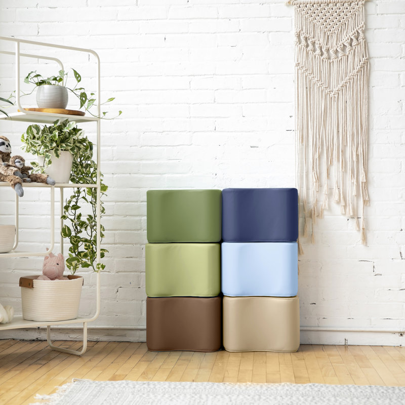 ECR4Kids SoftZone Toddler Modular Stool Set, Flexible Seating, 6-Piece ...