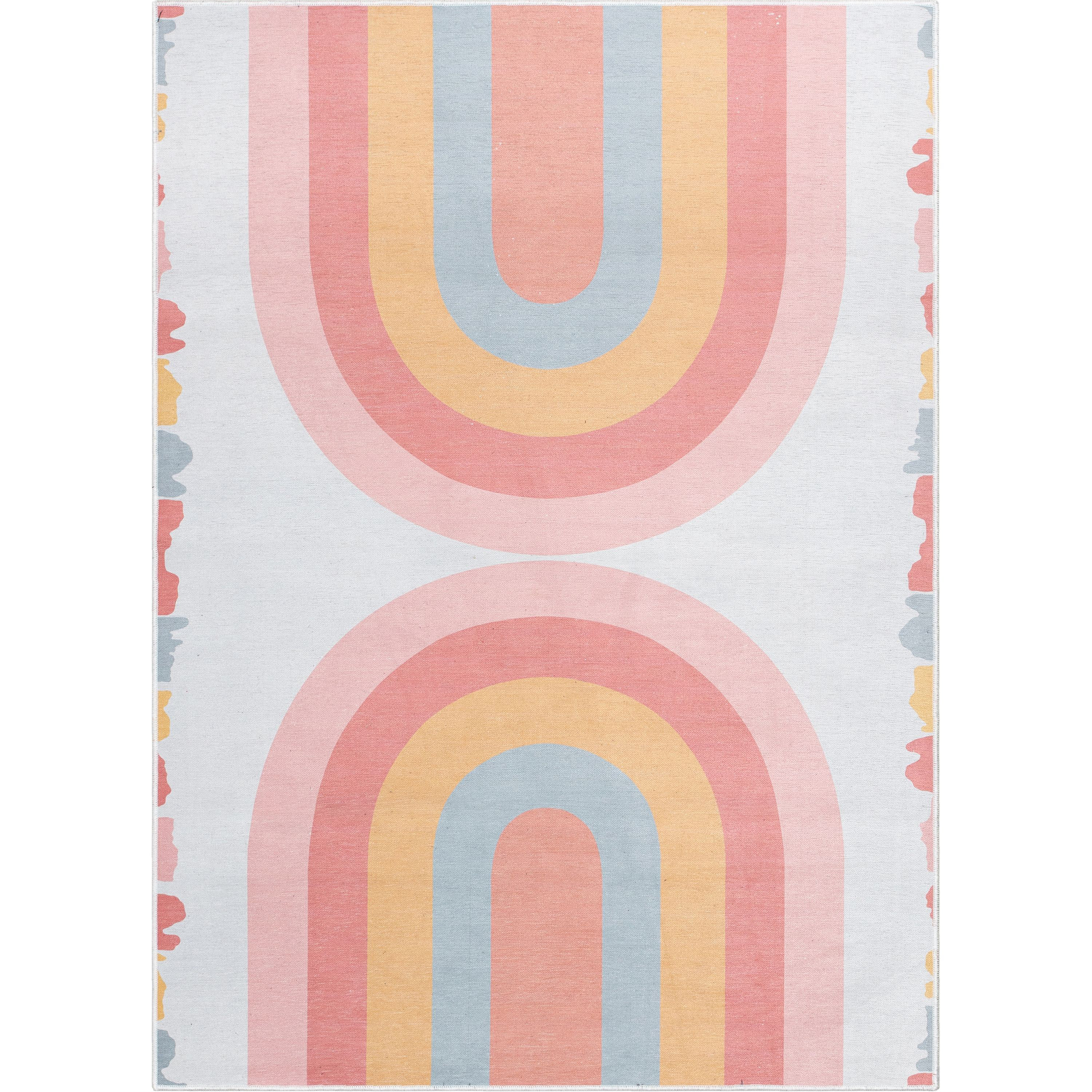 Well Woven Crescent Rainbow Modern Multi Colour Flat-Weave Kids Rug ...