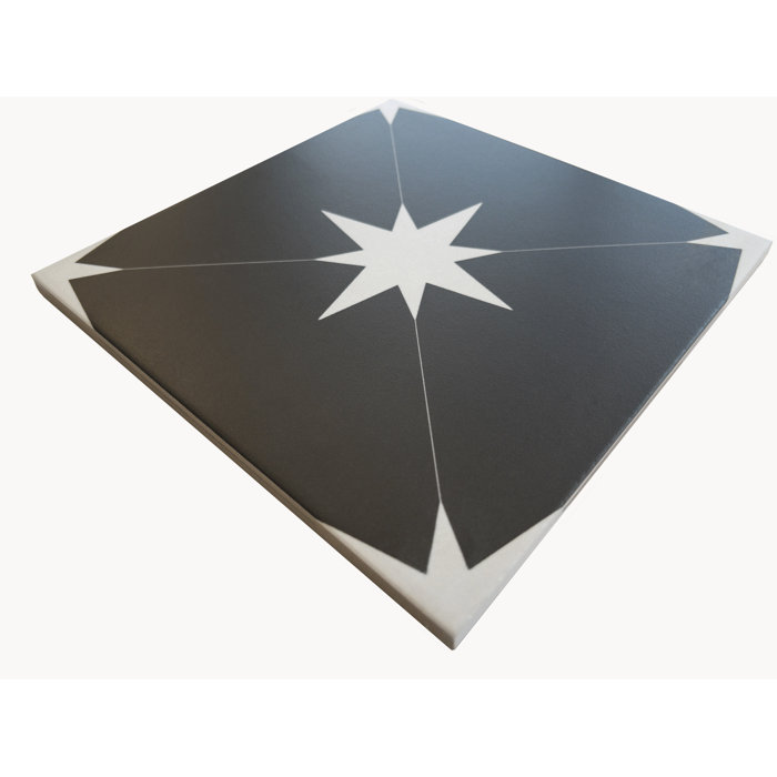 Tile Cart Arden 9" x 9" Beveled Porcelain Patterned Wall & Floor Tile ...