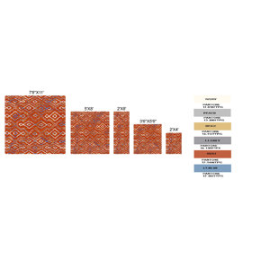 Foundry Select Mcneel Geometric Orange Area Rug | Wayfair