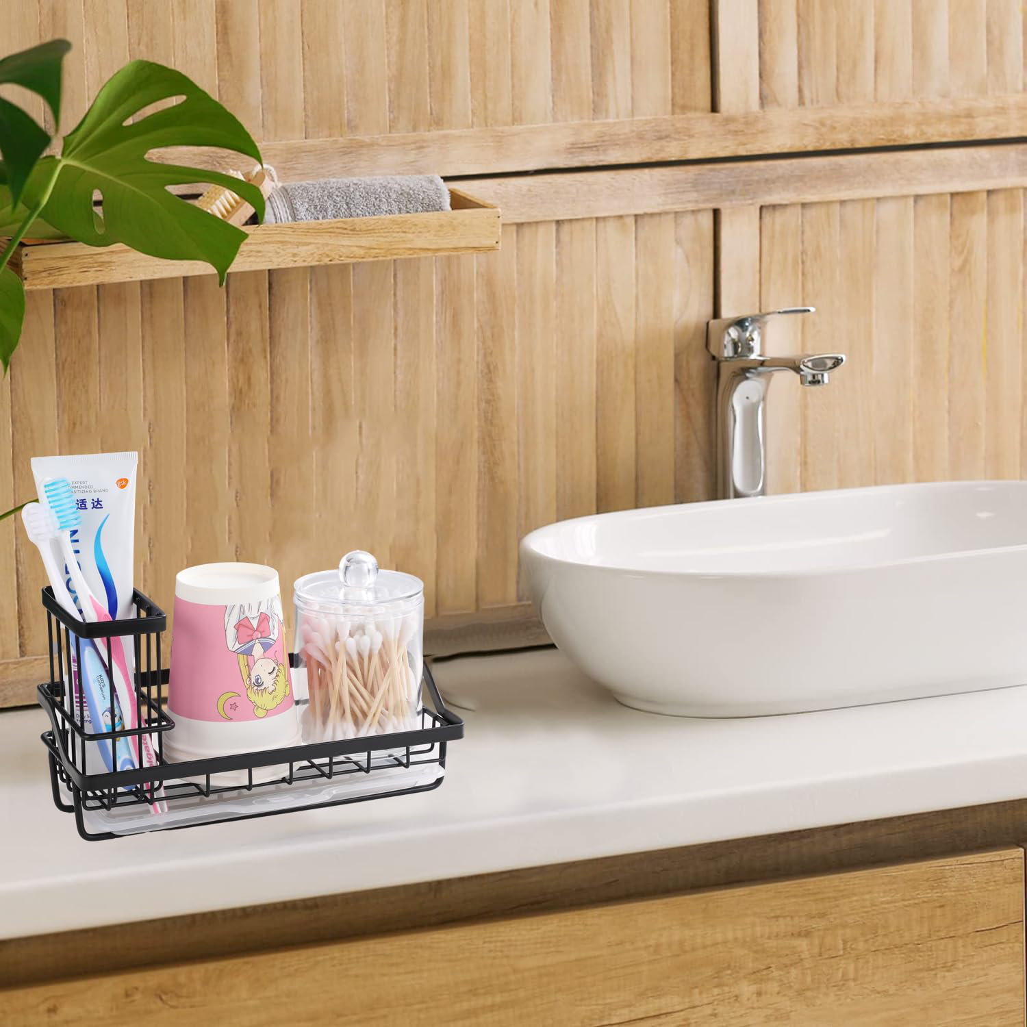 QIANXING Compact Stainless Steel Toothbrush Holder With Removable Drip ...