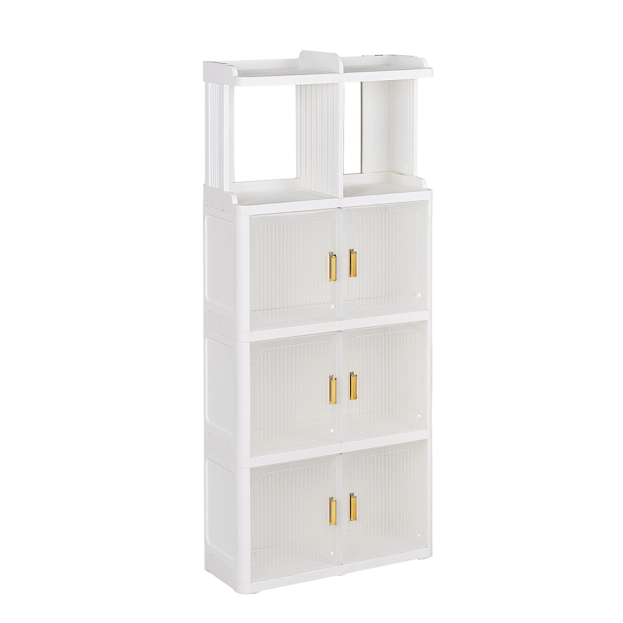 Rebrilliant Storage Cabinet Stackable Containers Bookcase Closet ...