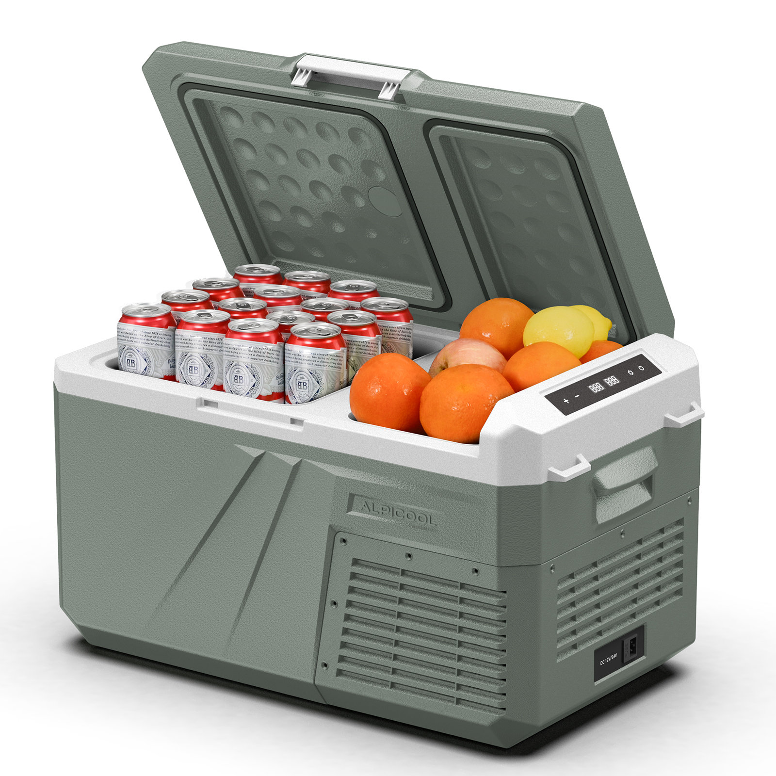 Alpicool Dual Zone 12V Portable Car Fridge, 26 Qt Large Capacity Car ...