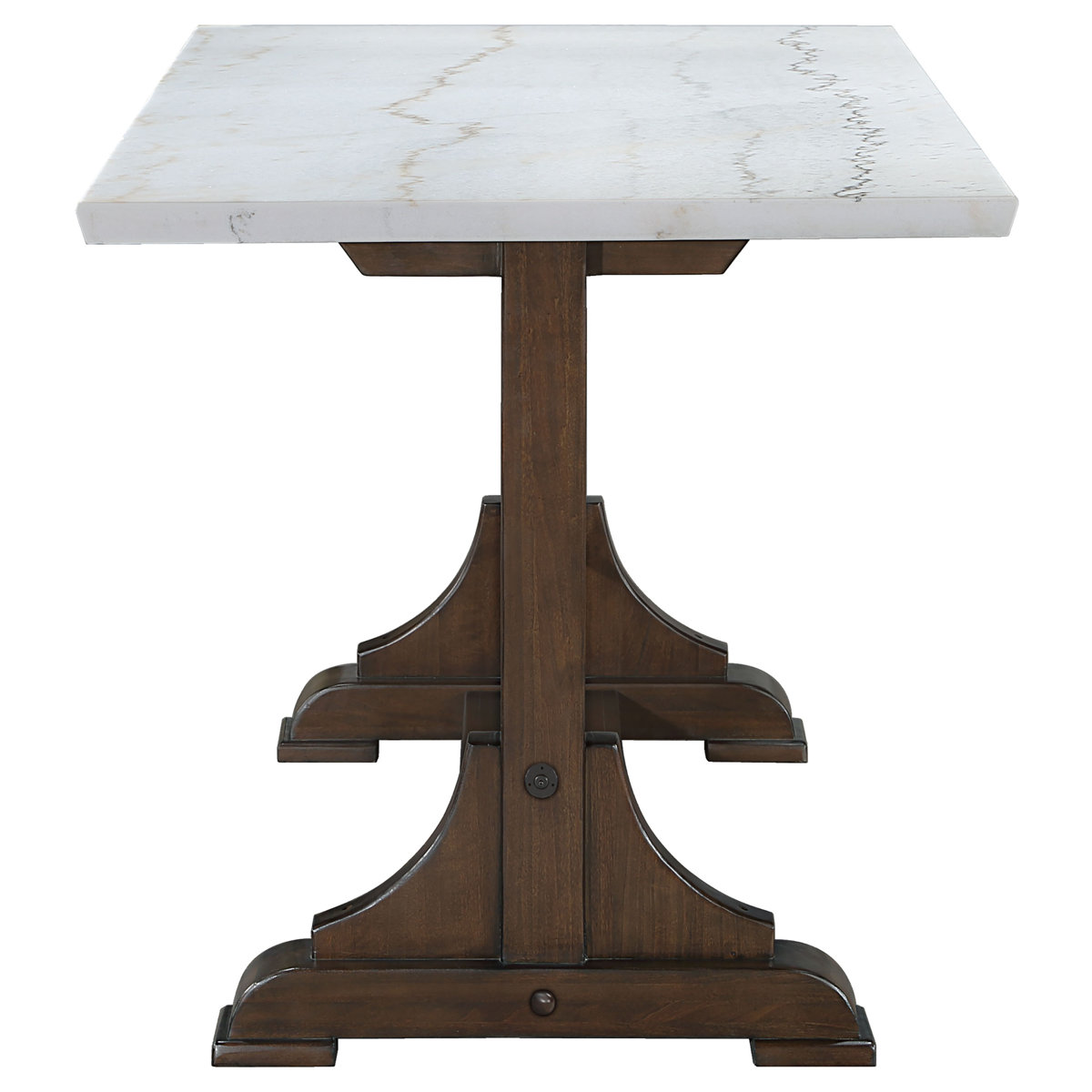 Lark Manor™ 66-inch Marble Top Counter Height Dining Table White | Wayfair