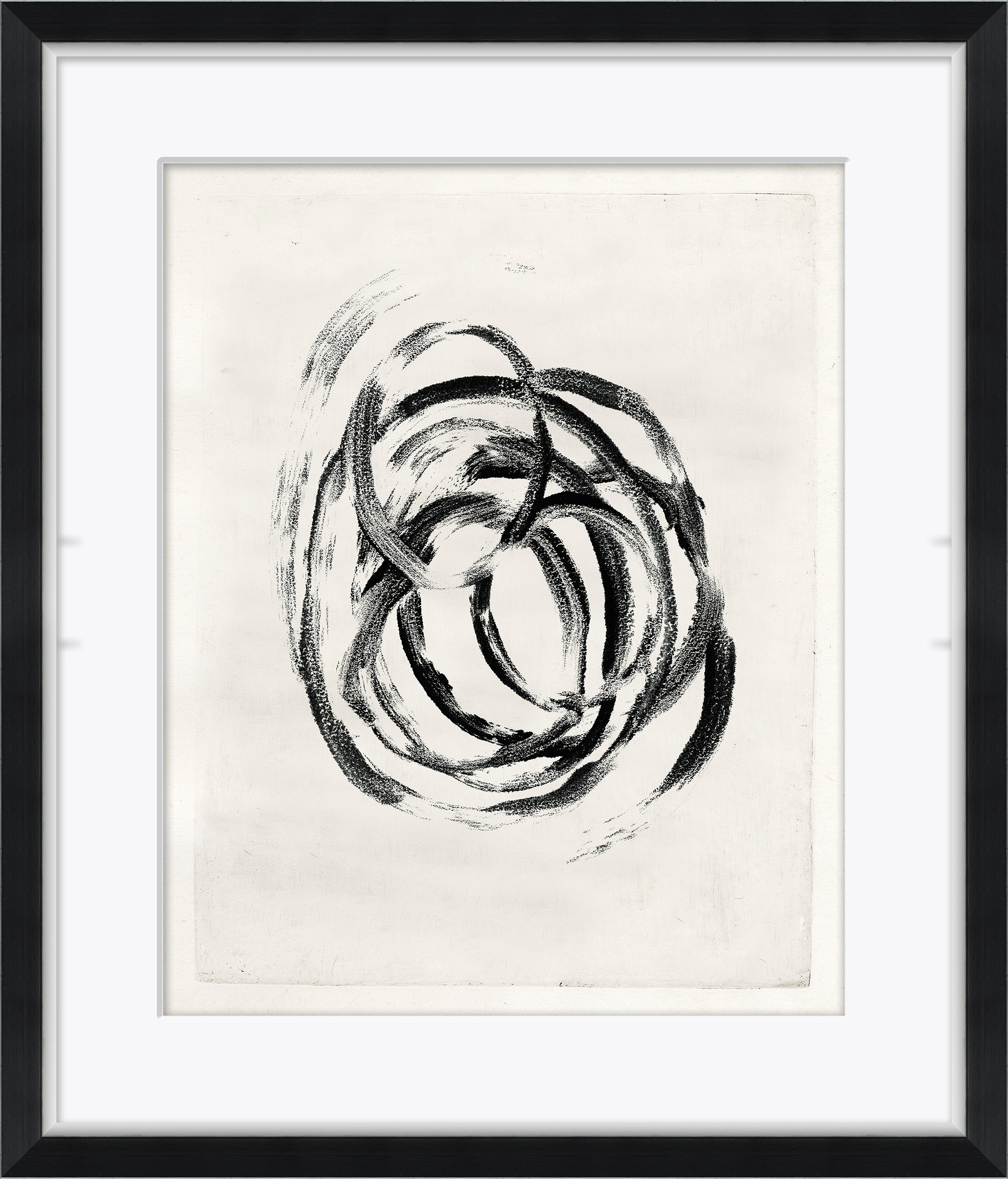 Soicher Marin 'Black & White Swirl' - Picture Frame Painting on Paper ...
