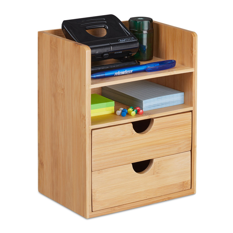 Relaxdays Bamboo Stackable Desk Organisers | Wayfair.co.uk