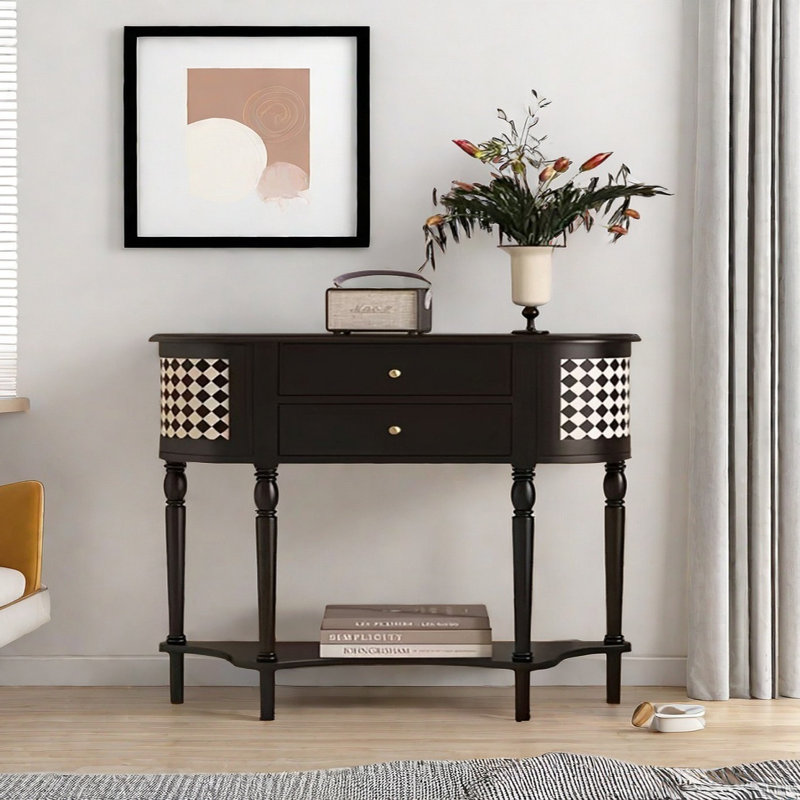 Liu's ink furniture Modern Semi-Circular Console Table | Wayfair