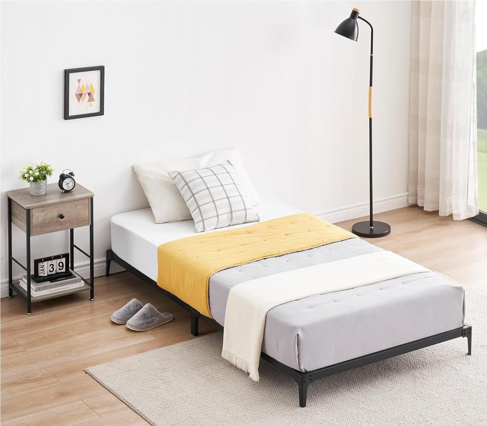 Yuan Home 6 Inch Bed Frame, Low Profile Metal Platform Bedframe | Wayfair