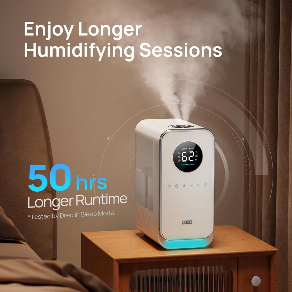 HomCom 5L Top Filling Intelligent Silent Cool Mist Humidifier | Wayfair