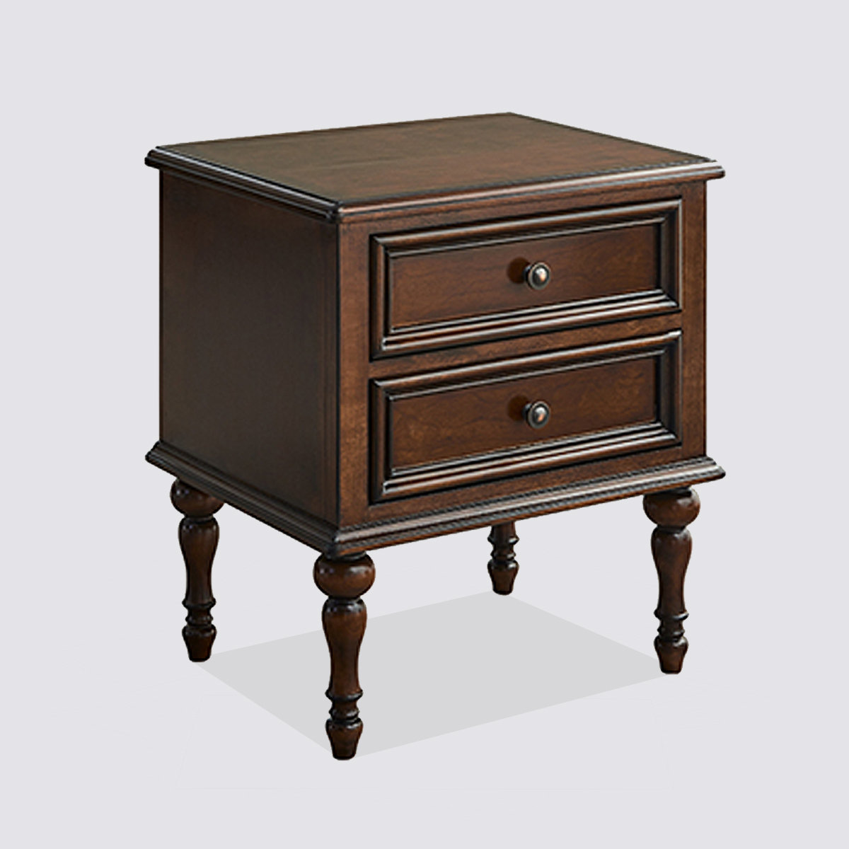 STONE DRAGON TILE ARTS LLC American Style Rustic Solid Wood Bedside ...