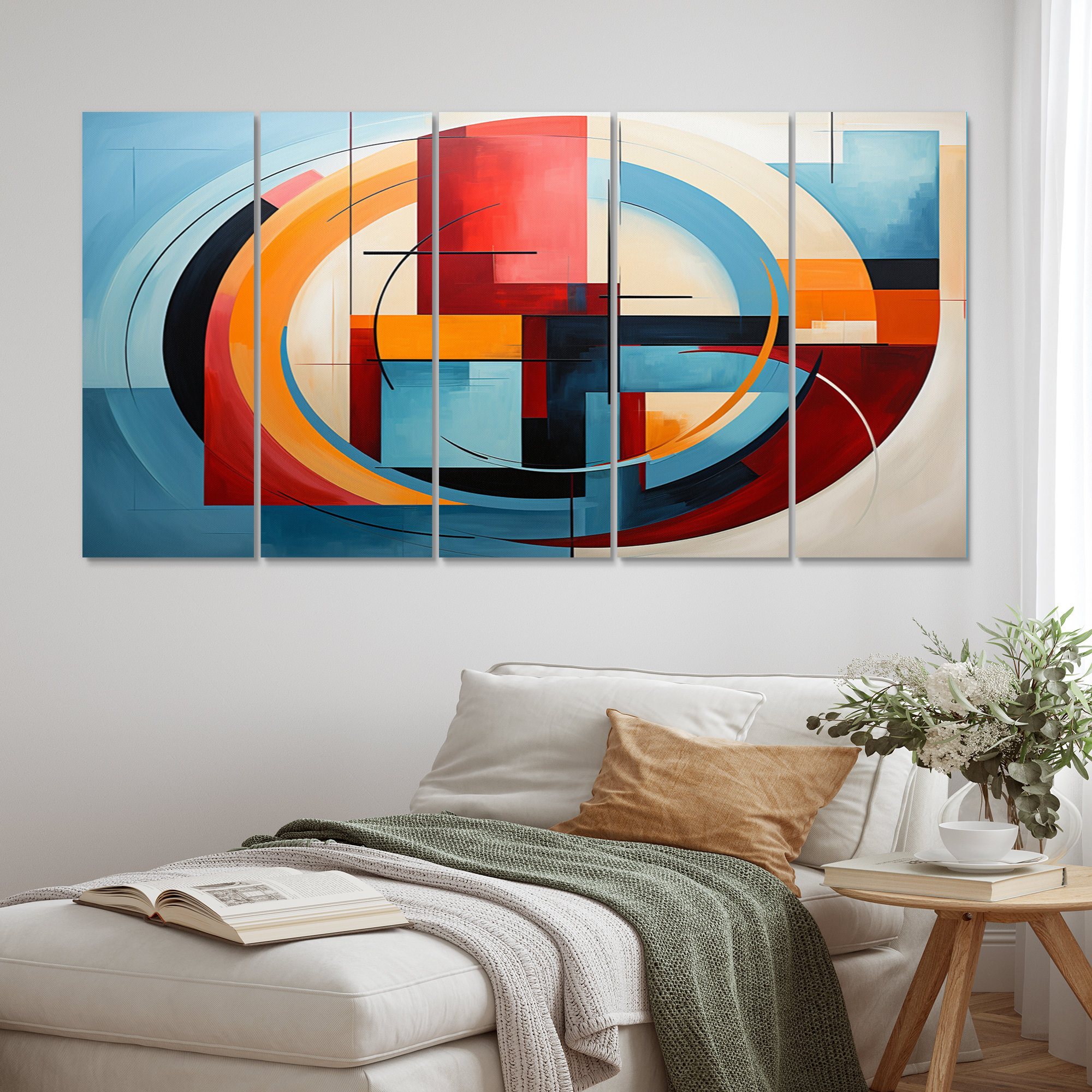 Design Art Geometric Abstraction Focus III - Abstract Spirals Metal ...