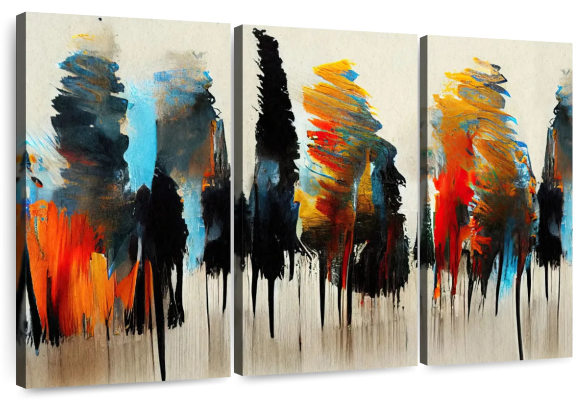 Wade Logan® Avery Abstract Autumn Forest | Wayfair