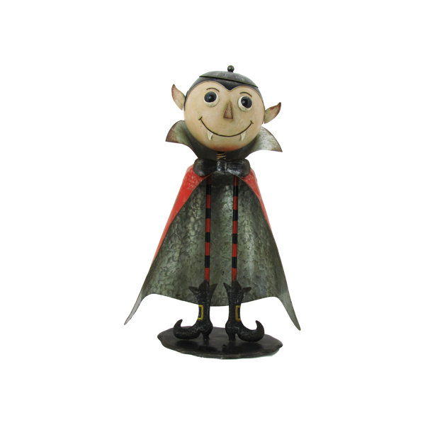 The Holiday Aisle® 27" Tall Big Head Vampire Figurine with Candy Jar ...