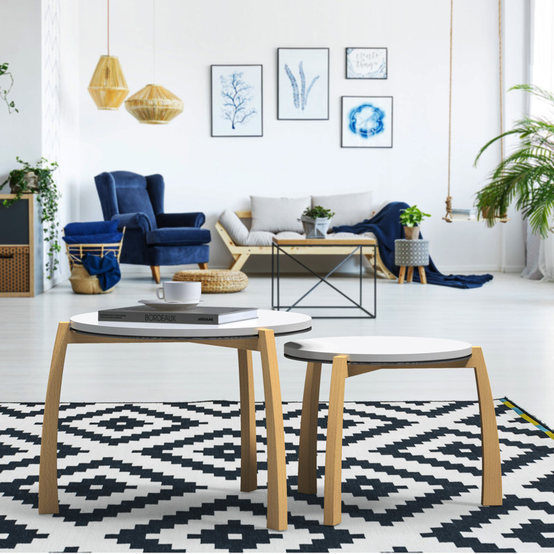 Wrought Studio™ Bathild 2 Piece Nesting Tables & Reviews | Wayfair