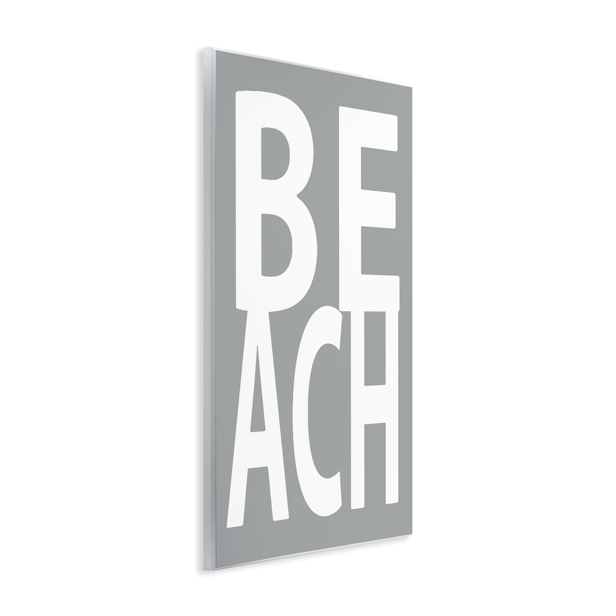 Ebern Designs Beach Word on Grey Wall Plaque Art by Jamie MacDowell ...