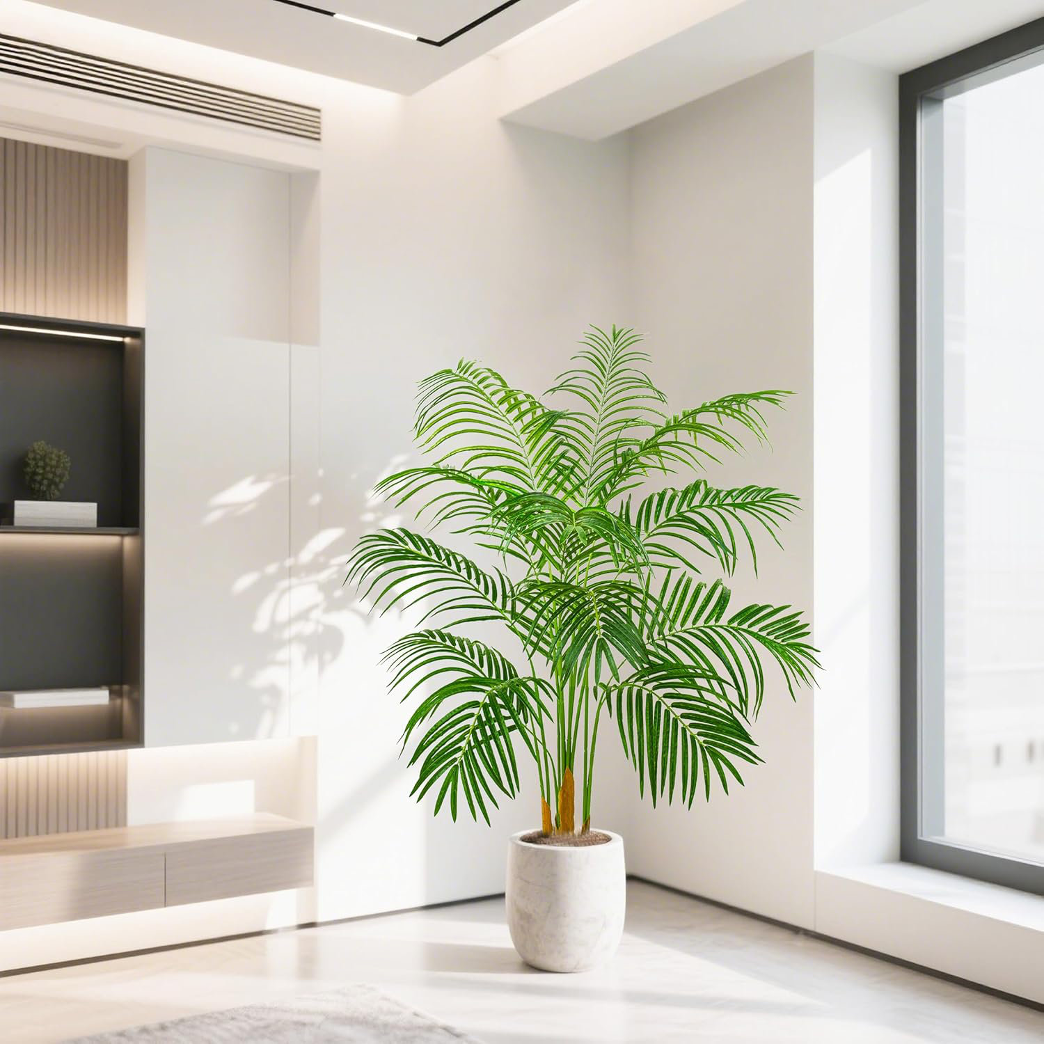 Bayou Breeze Artificial Fake Palm Tree 4FT Tropical Faux Palm Trees In ...