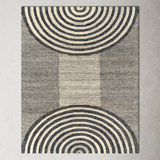 AllModern Uptown Hand Tufted Wool Geometric Rug & Reviews | Wayfair