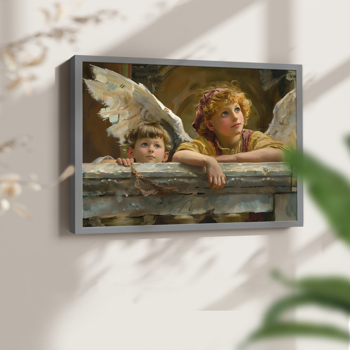 Fleur De Lis Living Angels From Above-CXII -Framed Print - Restickable ...