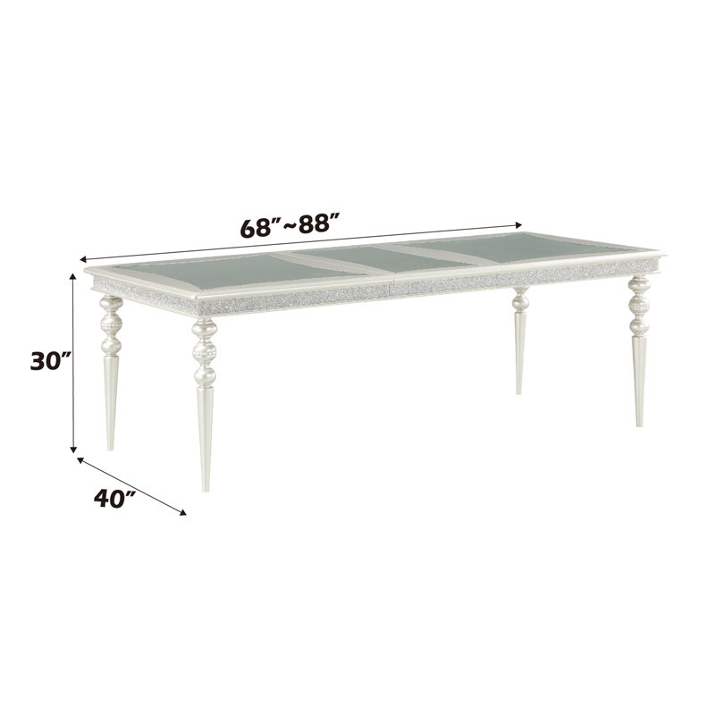 Rosdorf Park Maverick Platinum Finish Dining Table | Wayfair