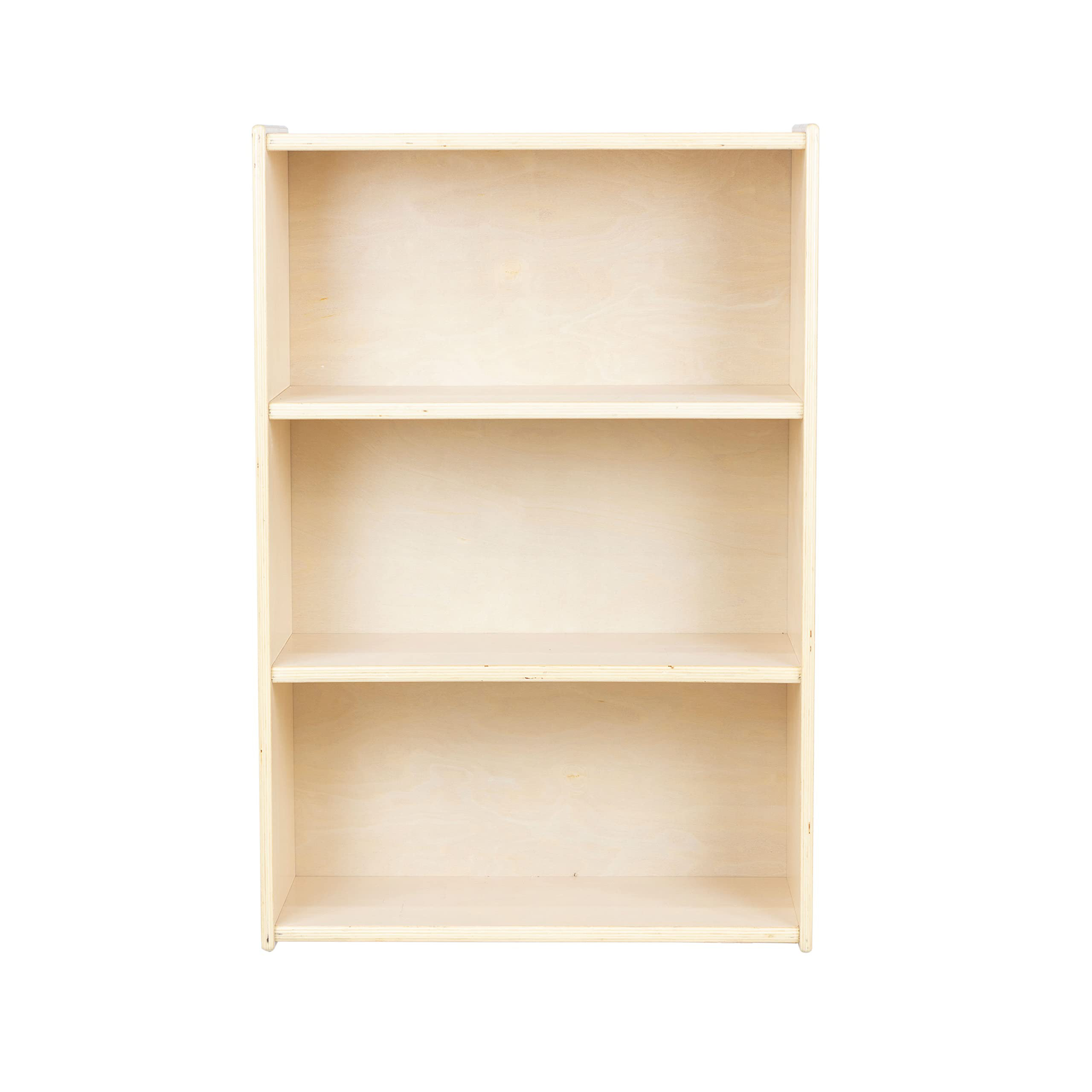 RRI Goods 3-Shelf Birch Bookcase Cabinet with UV Finish, Fixed Shelves ...