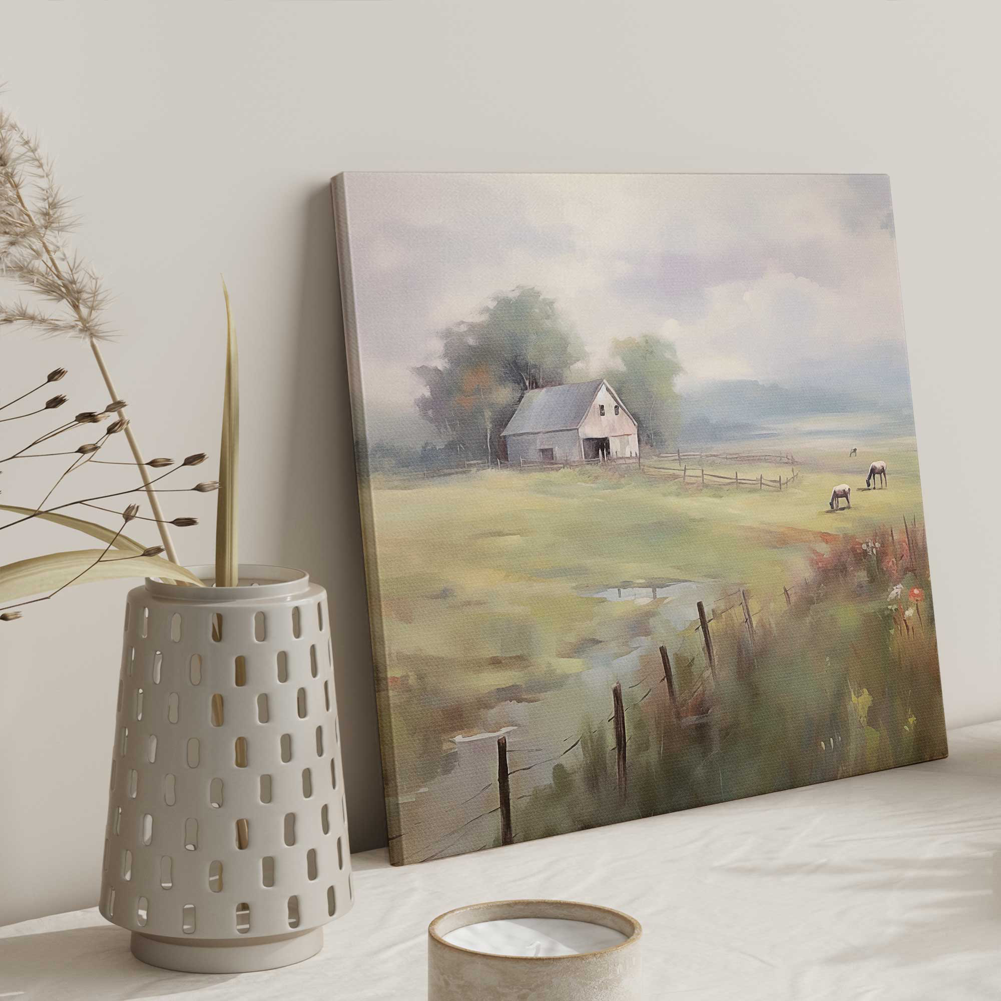 Gracie Oaks Barnyard Bliss Print on Canvas | Wayfair