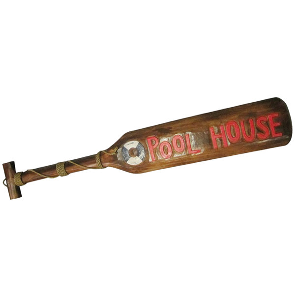 Highland Dunes Wood "Pool House" Paddle Wall Décor | Wayfair