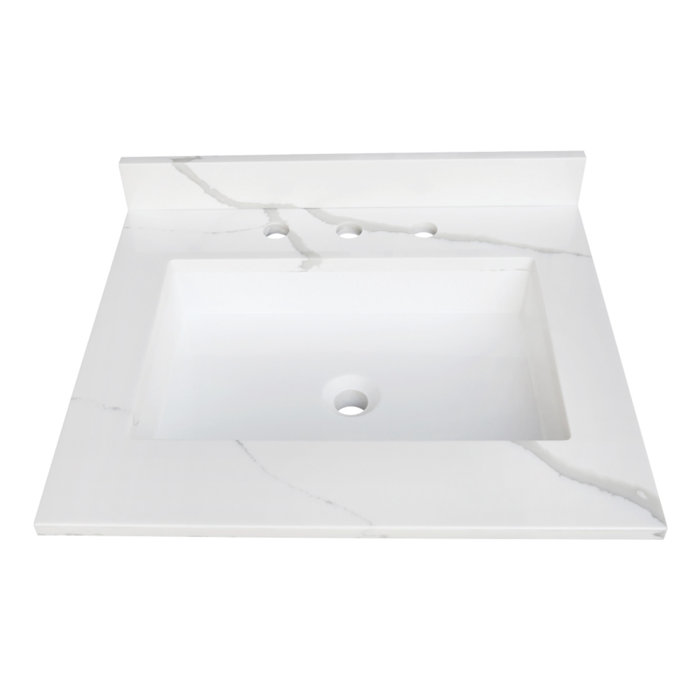 Kingston Brass Montesquieu 25-Inch Solid Surface Vanity Top | Wayfair
