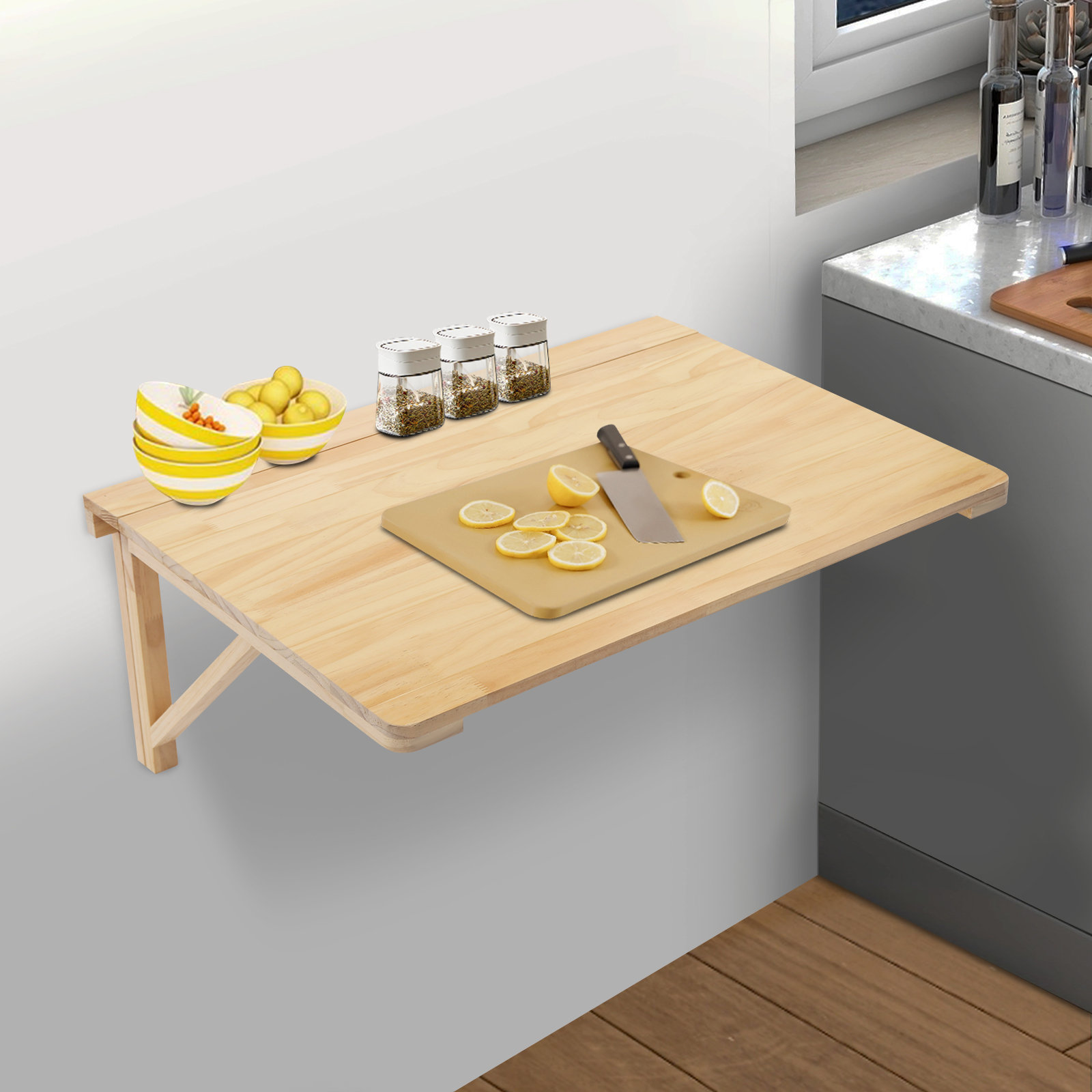 George Oliver Wall-Mounted Fold Down Desk & Reviews | Wayfair