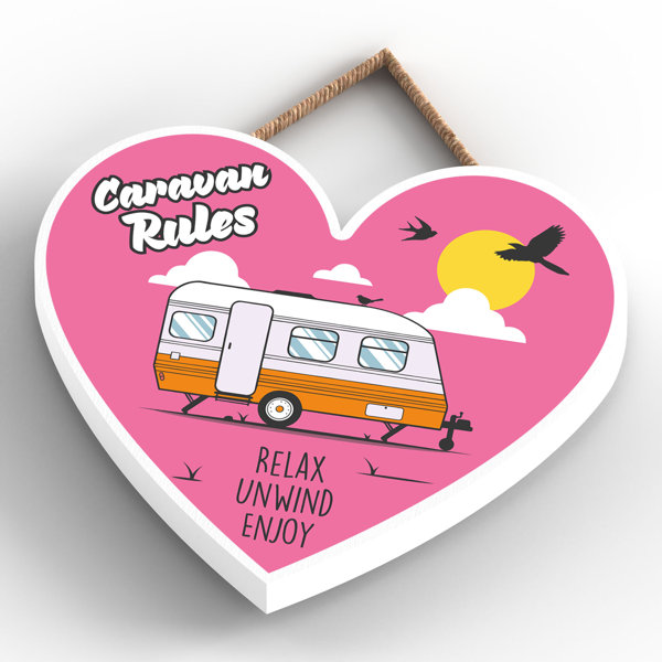 Happy Larry Caravan Rules - Novelty Print on MDF | Wayfair.co.uk