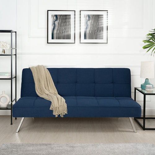 Orren Ellis Harvyn 66.14" Modern Futon Sofa Bed Convertible Futon with ...