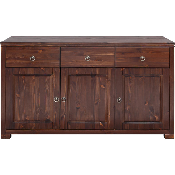 Luwo 148 Cm Wide 3 Drawer Pine Solid Wood Sideboard | Wayfair.co.uk