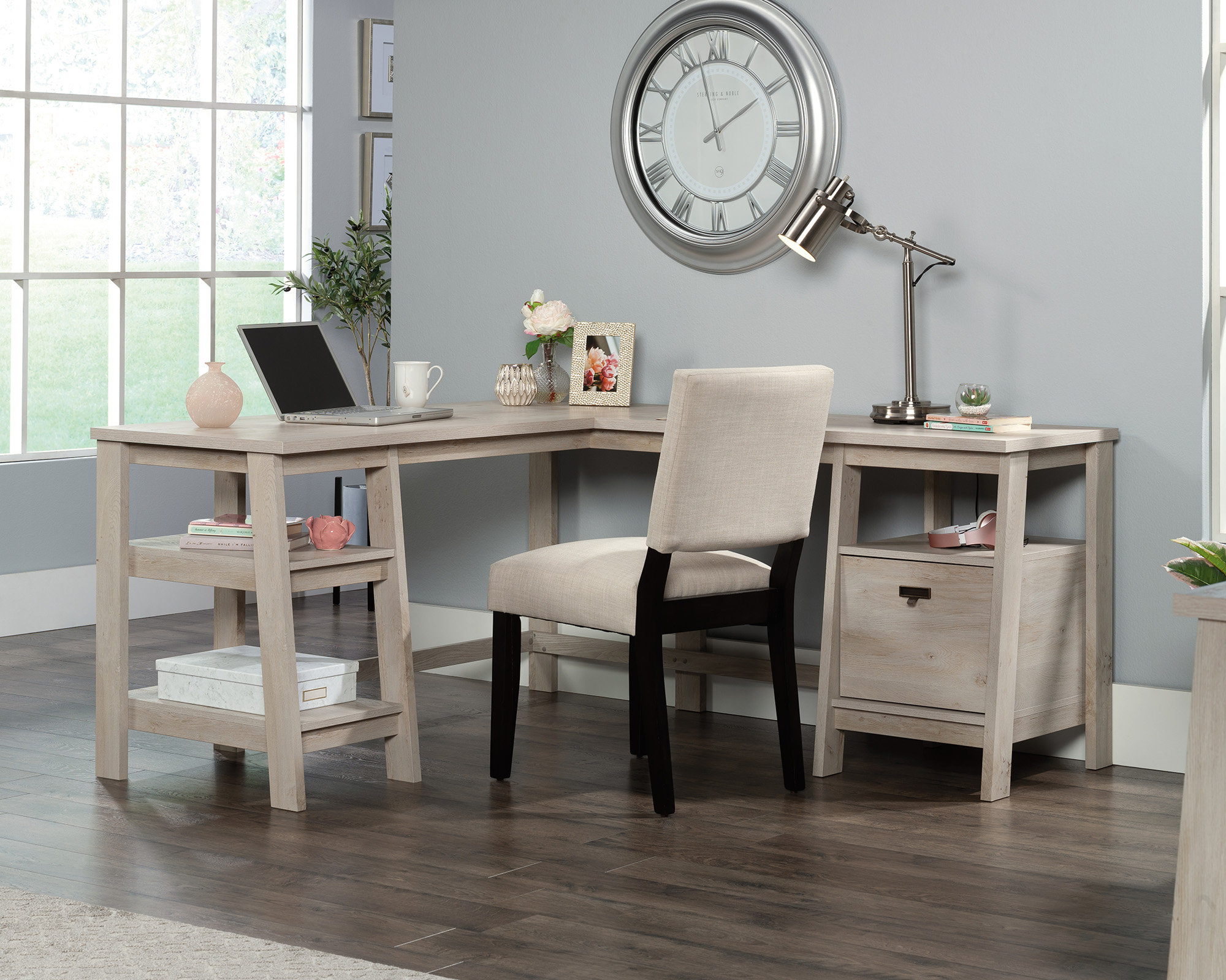 Millwood Pines Dobby Trestle L-Desk Rao Disc - Wayfair Canada