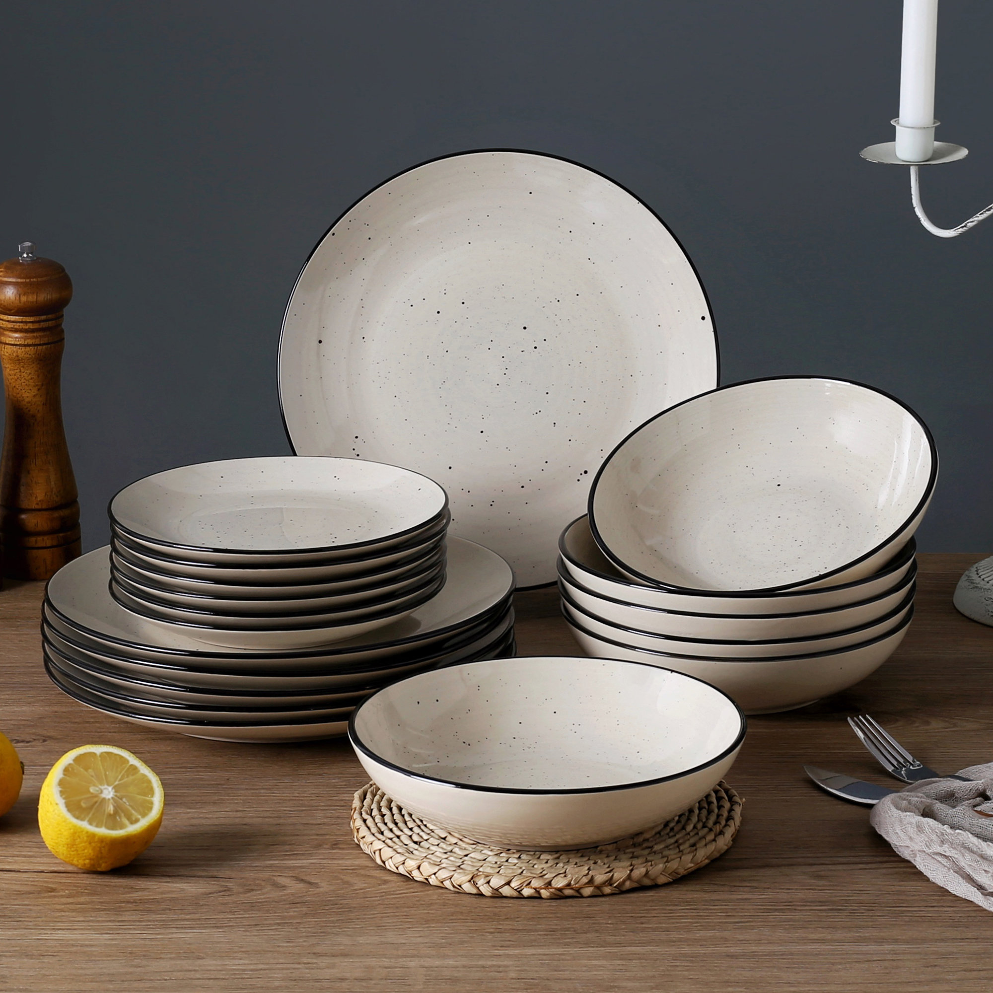 Latitude Run® Dorothy Stoneware Dinnerware Set & Reviews - Wayfair Canada