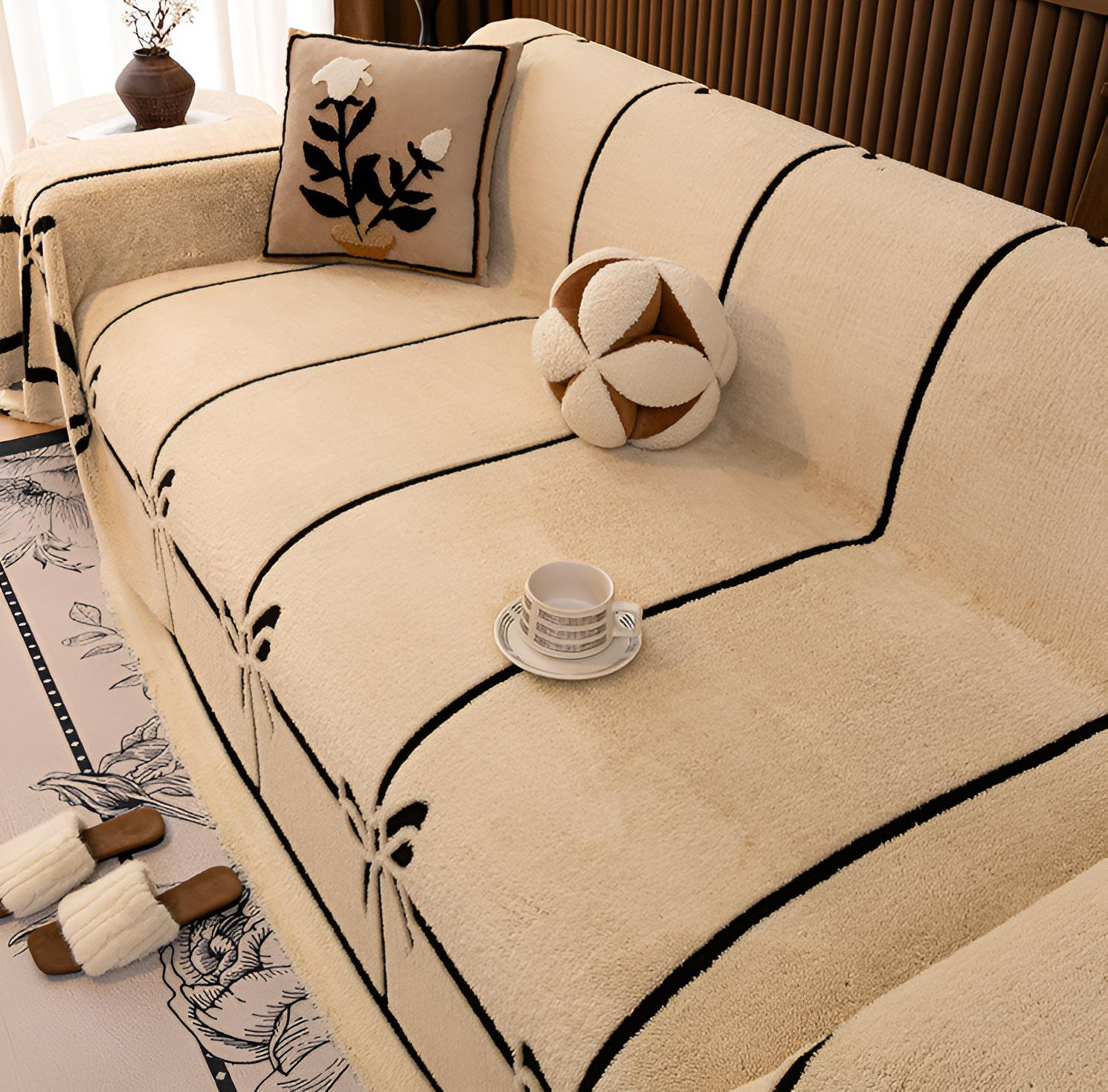 ACHERNAR LLC Full Coverage Sofa Cloth, Non-Slip And Dirt-Resistant ...