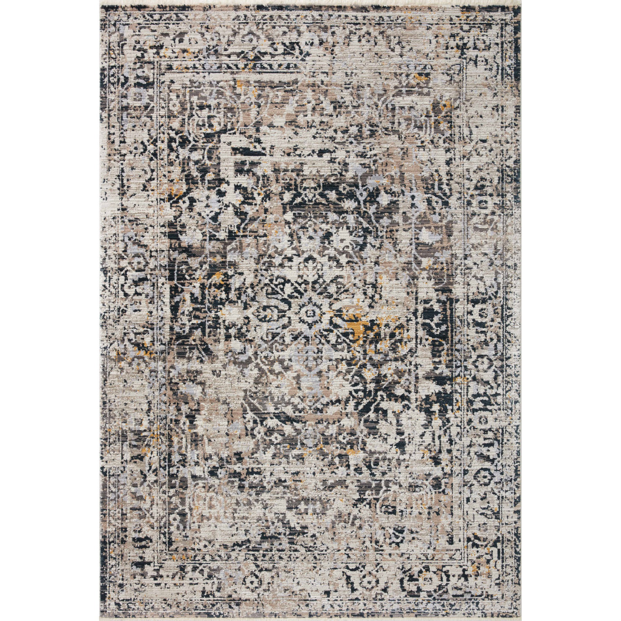 Bungalow Rose Tukhig Power Loom Brown/Black Rug & Reviews | Wayfair