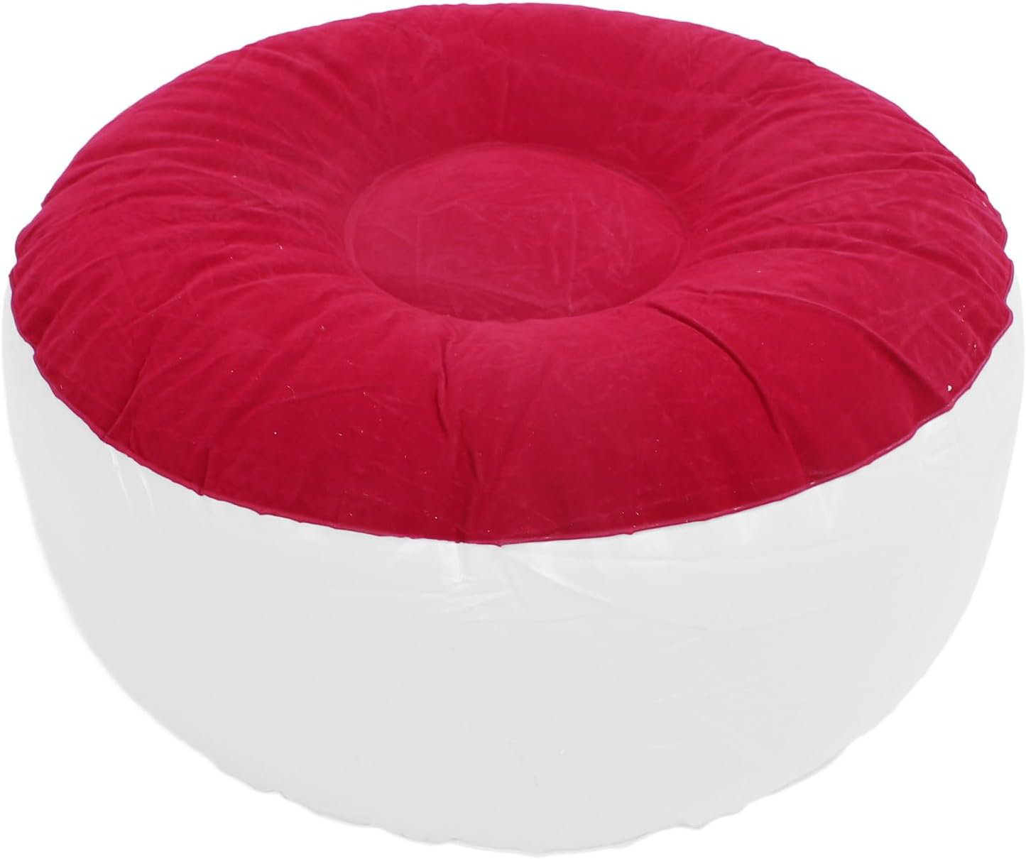 Ebern Designs Inflatable Ottoman, Portable Round Flocking Inflatable ...