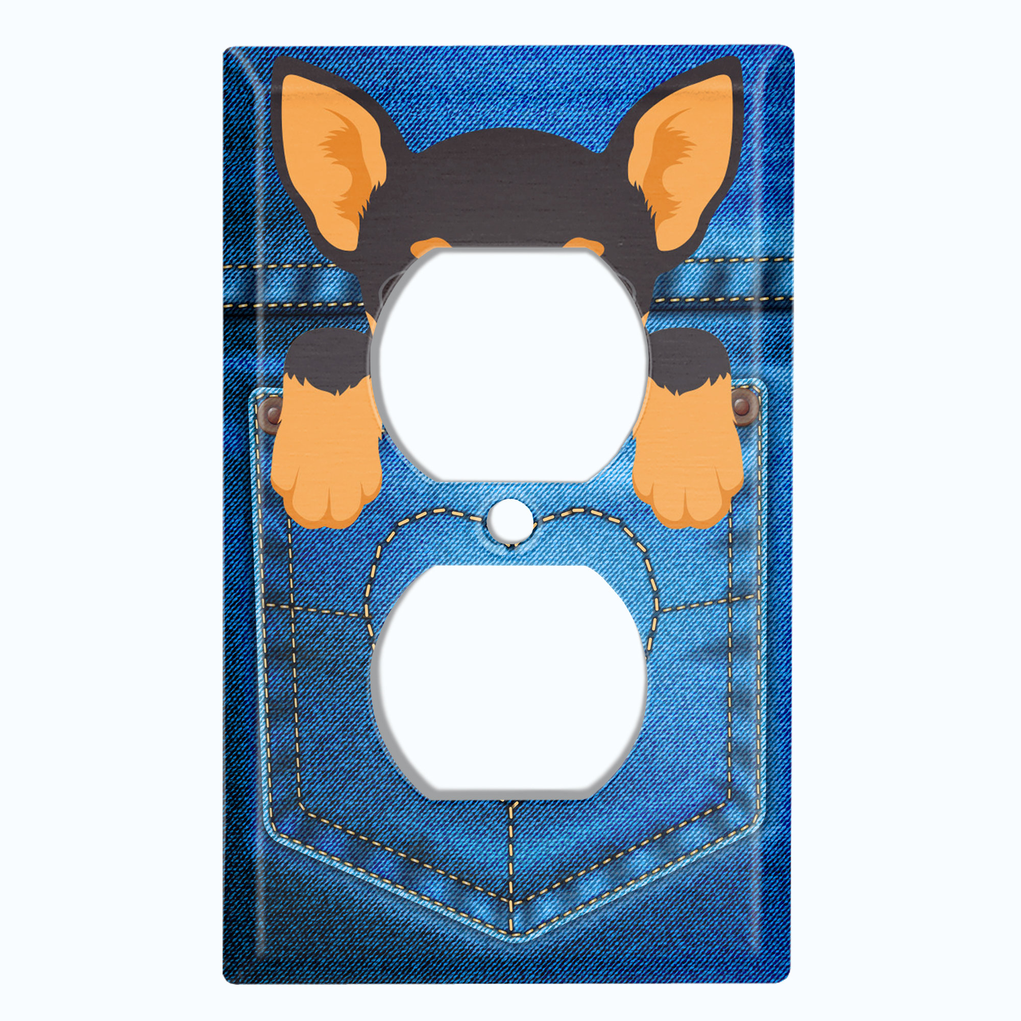 WorldAcc Cute Puppy Dog Chihuahua Jean Pocket 1 Gang Toggle Light ...
