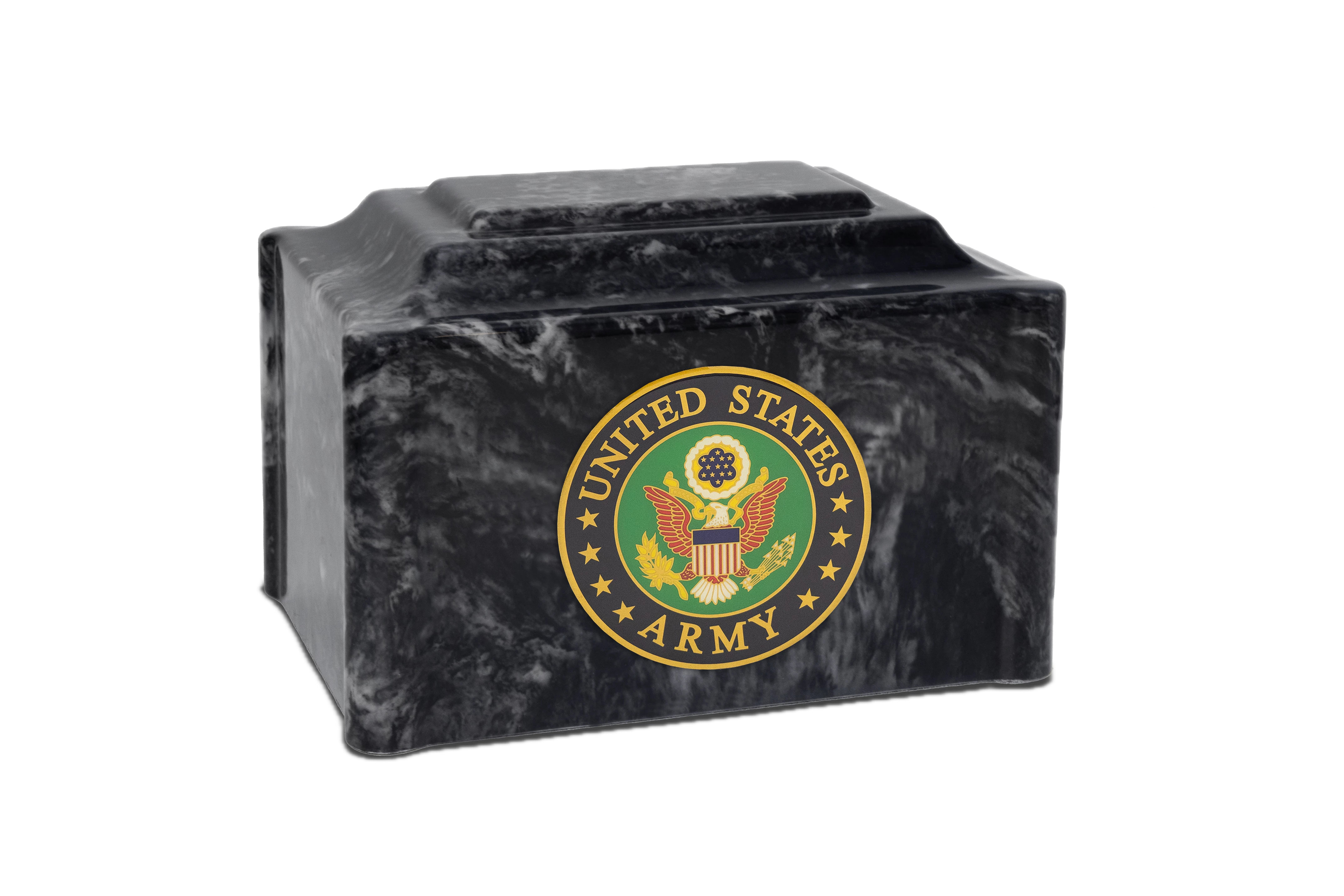 Titan Casket Military Marble Cremation Urn Regular - Army | Wayfair